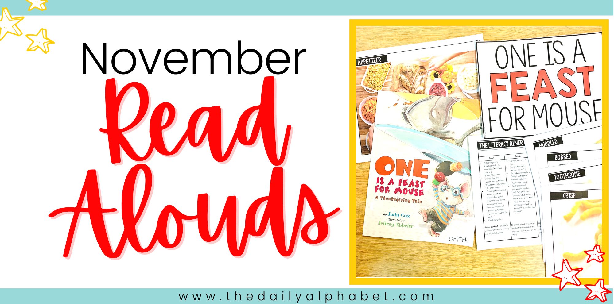 November Read Alouds for Kindergarten - The Daily Alphabet
