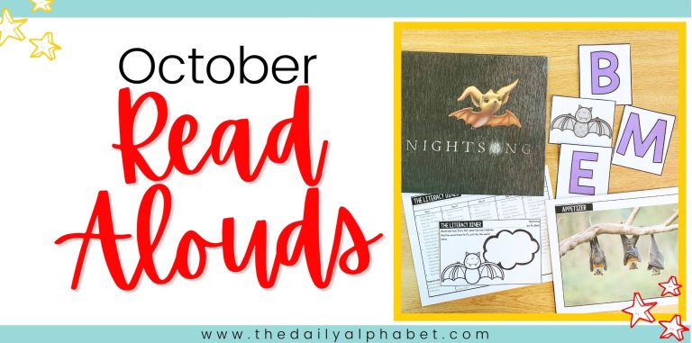 4 October Read Alouds for Kindergarten - The Daily Alphabet