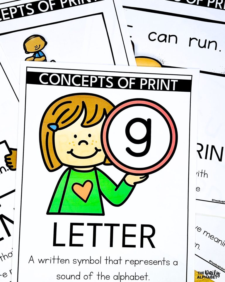 How to Build Concepts of Print in Primary Grades - The Daily Alphabet