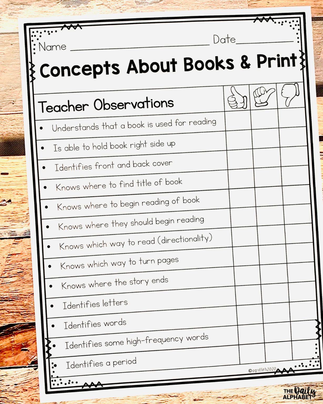 How to Build Concepts of Print in Primary Grades - The Daily Alphabet